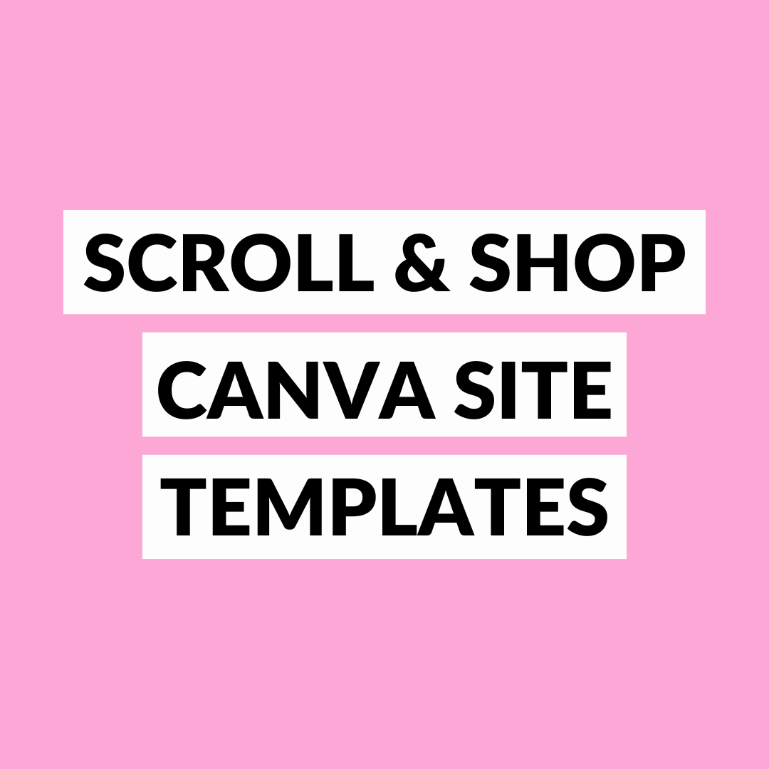 Scroll & Shop Canva Site Templates – Shine A Light Graphic Design