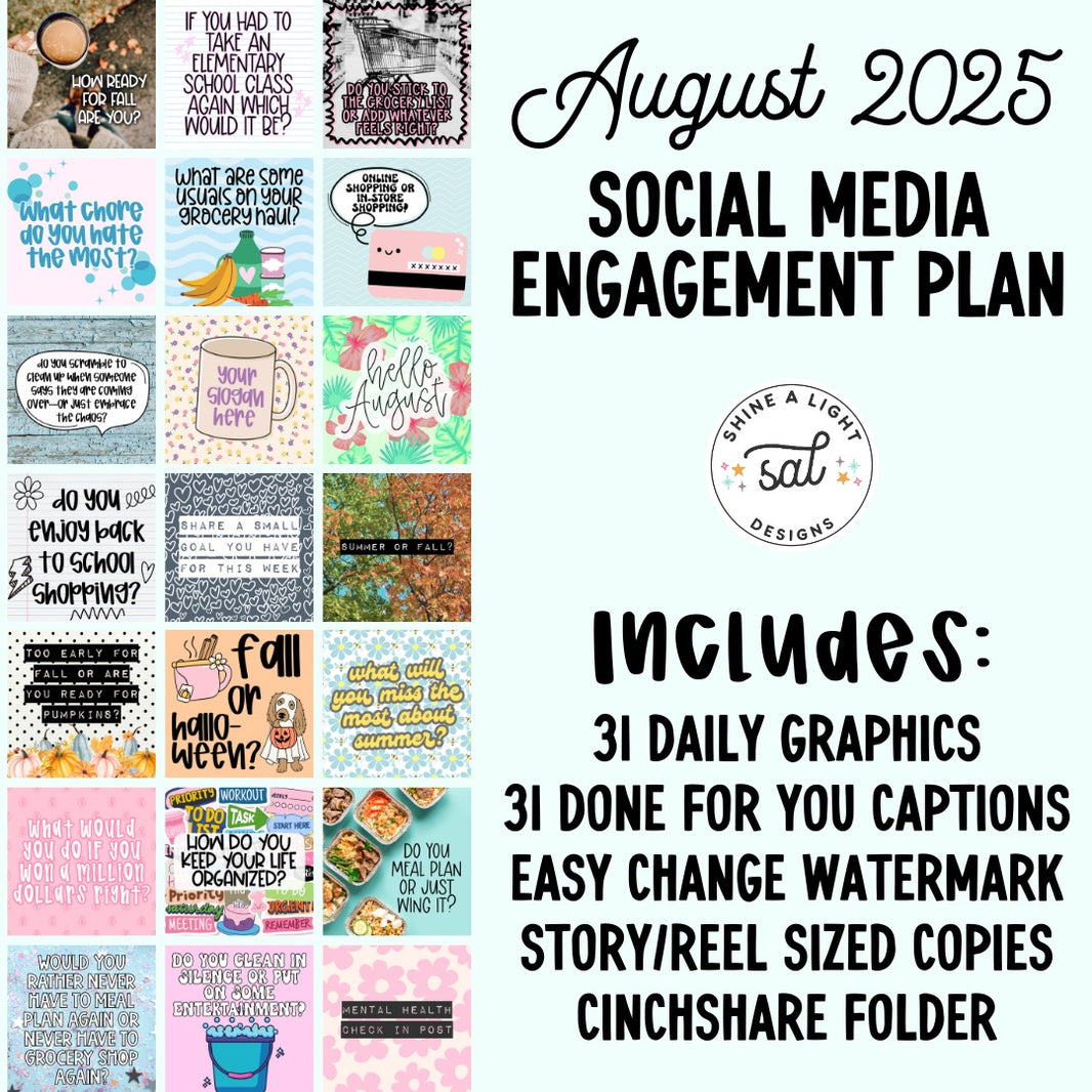 Monthly Engagement Bundles (Graphics + Verbiage) – Shine A Light ...
