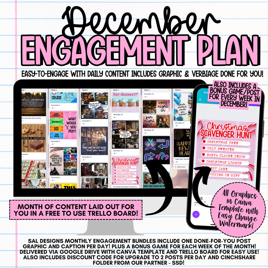 Monthly Engagement Bundles (Graphics + Verbiage) – Shine A Light ...