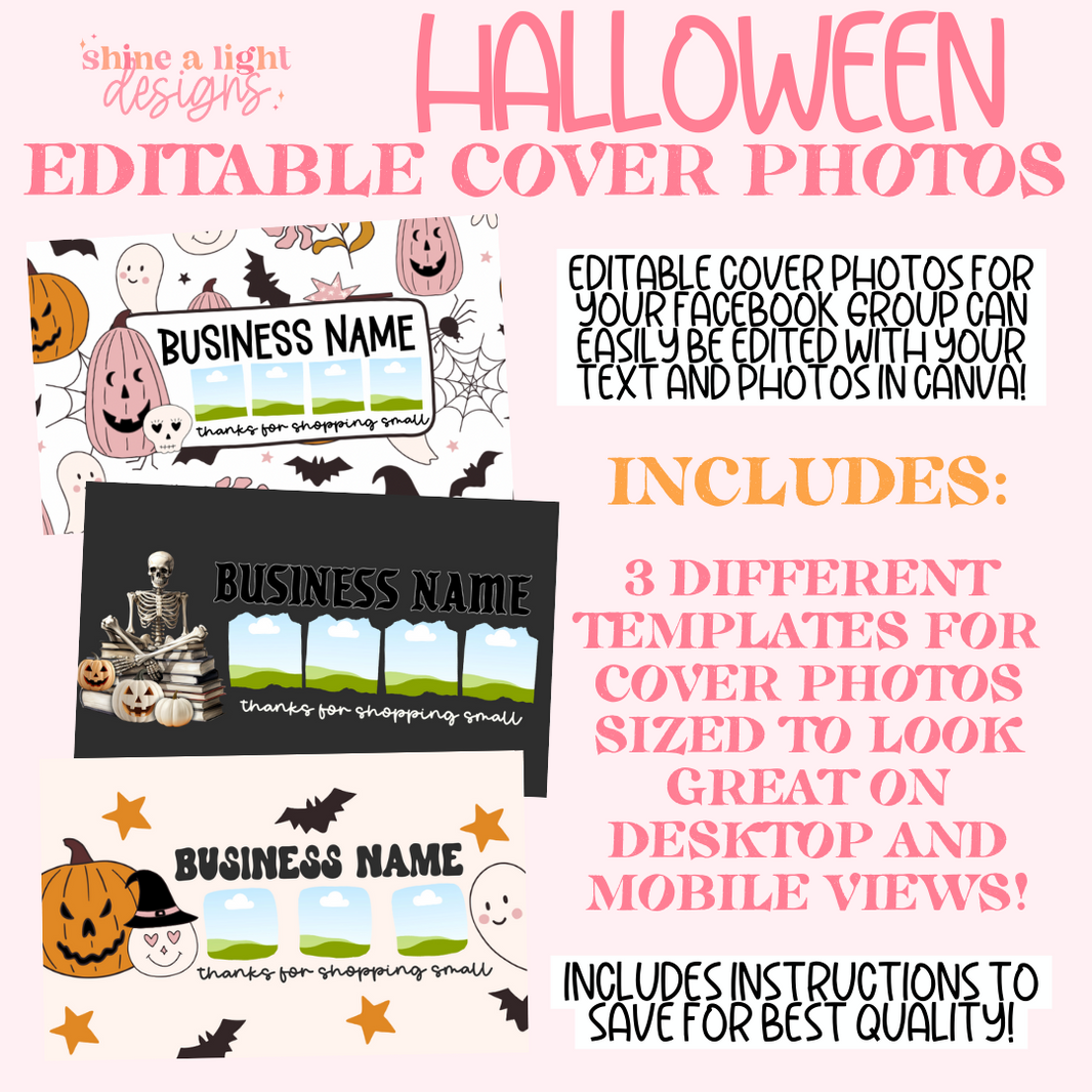 Editable Facebook Cover Photos – Shine A Light Graphic Design