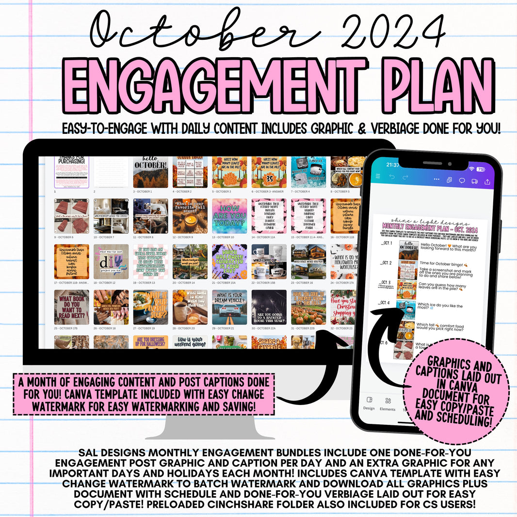 Monthly Engagement Bundles (Graphics + Verbiage) – Shine A Light ...
