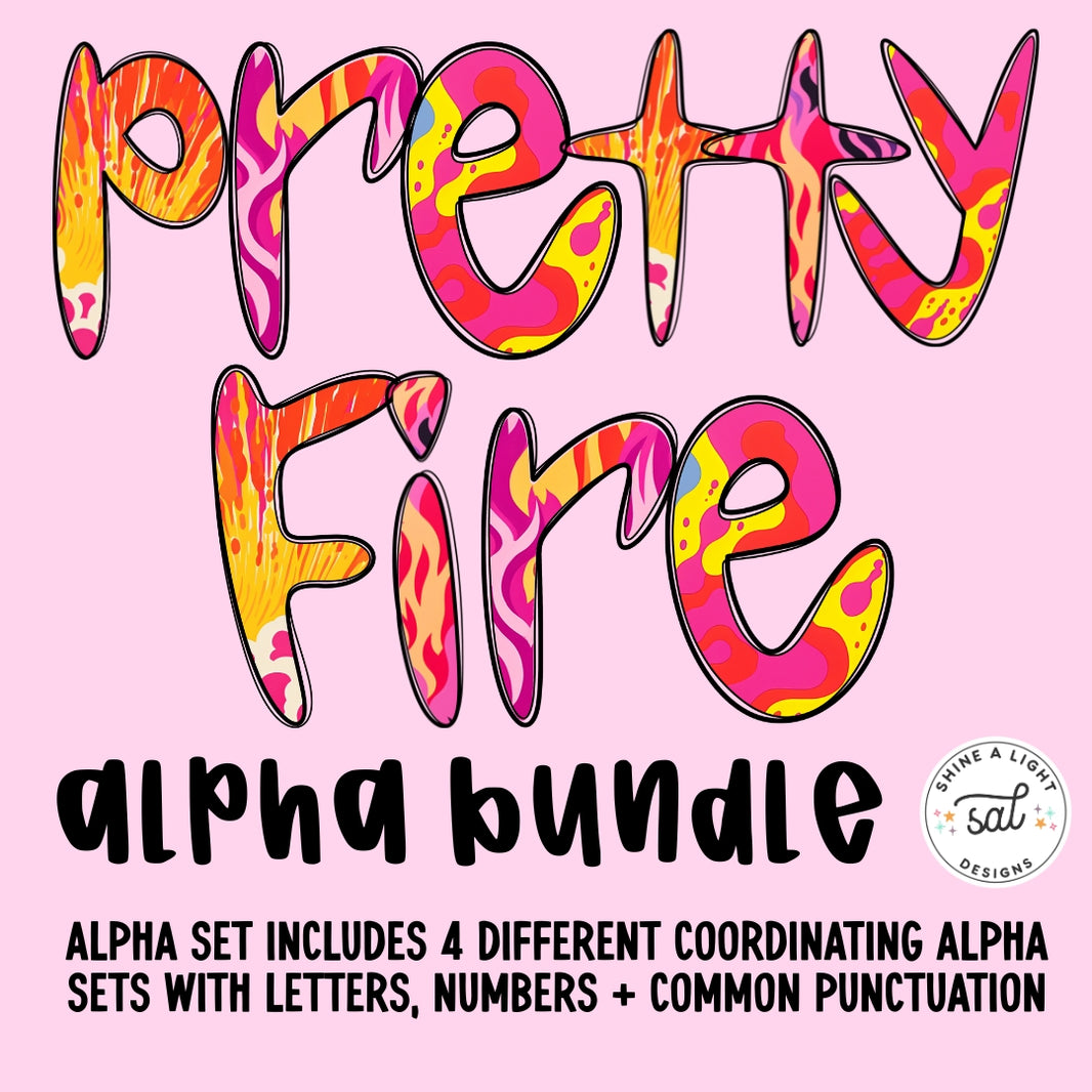 Alphas + Fonts – Shine A Light Graphic Design