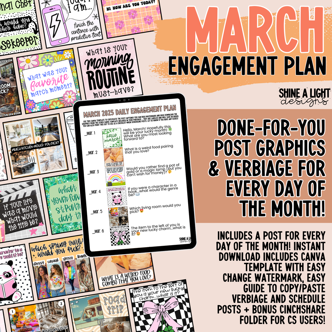 Monthly Engagement Bundles (Graphics + Verbiage) – Shine A Light ...