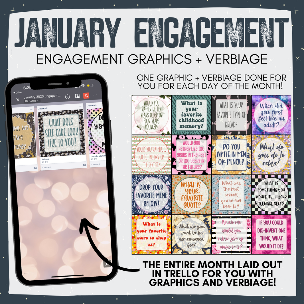 Monthly Engagement Bundles (Graphics + Verbiage) – Shine A Light ...